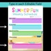 Editable Summer Weekly Daily Schedule for Kids, Printable Summer Kids ...
