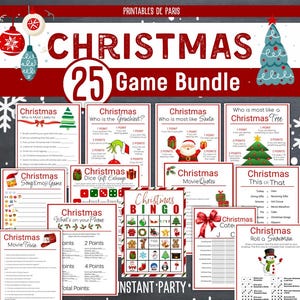 Christmas Game Bundle, Christmas Party Printable Game, Christmas Party ...