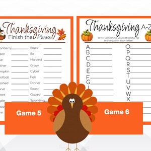 Thanksgiving Game Bundle, Thanksgiving Printable Game, Thanksgiving ...