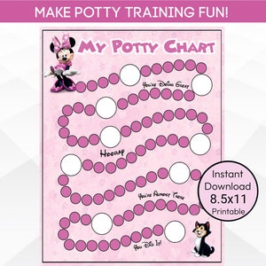 Minnie Potty Training Chart, Printable Minnie Mouse Potty Training ...