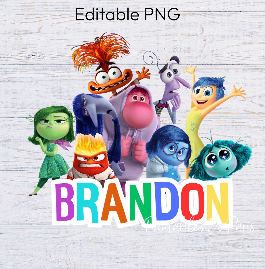 EDITABLE Inside Out PNG, Inside Out 2 Birthday Png, Inside Out Clipart, Inside Out Shirt, Inside ...