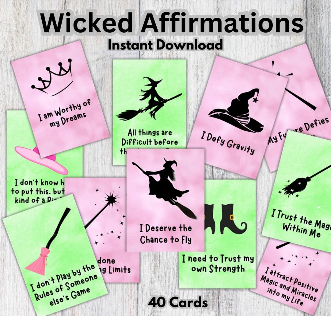 Wicked Affirmation Cards, Wicked Musical Quotes, Defying Gravity Quotes ...