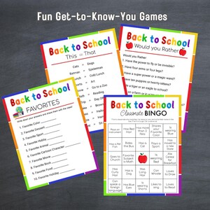 Printable Back to School Games, First Day of School Game Bundle ...