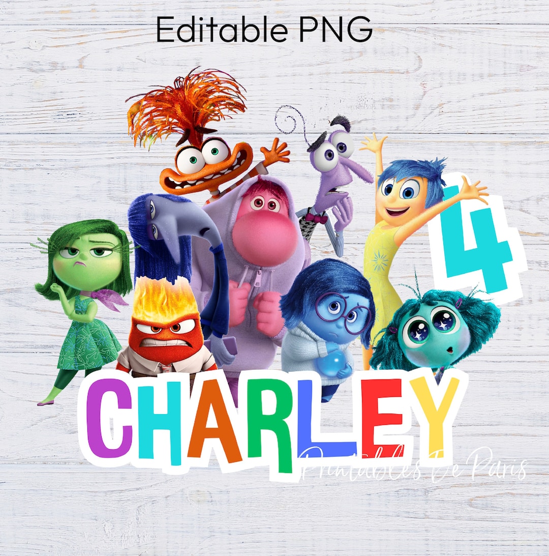 EDITABLE Inside Out 2 PNG, Inside Out 2 Birthday Png, Inside Out ...