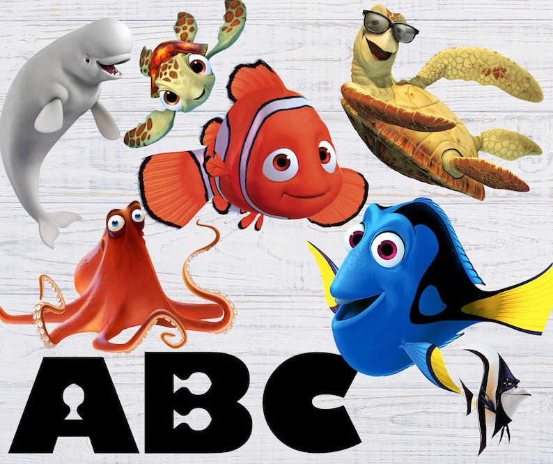 Nemo PNG, Nemo Dory Clipart Bundle, Finding Nemo PNG Instant Digital ...