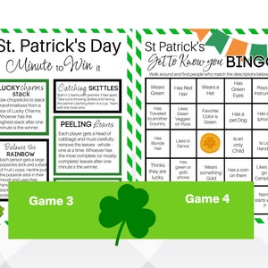 St Patrick's Day Printable Games, St Patrick's Game Bundle, St Patrick ...
