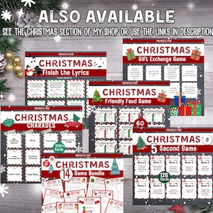 Christmas Bingo, Christmas Printable Bingo Cards, Christmas Party ...