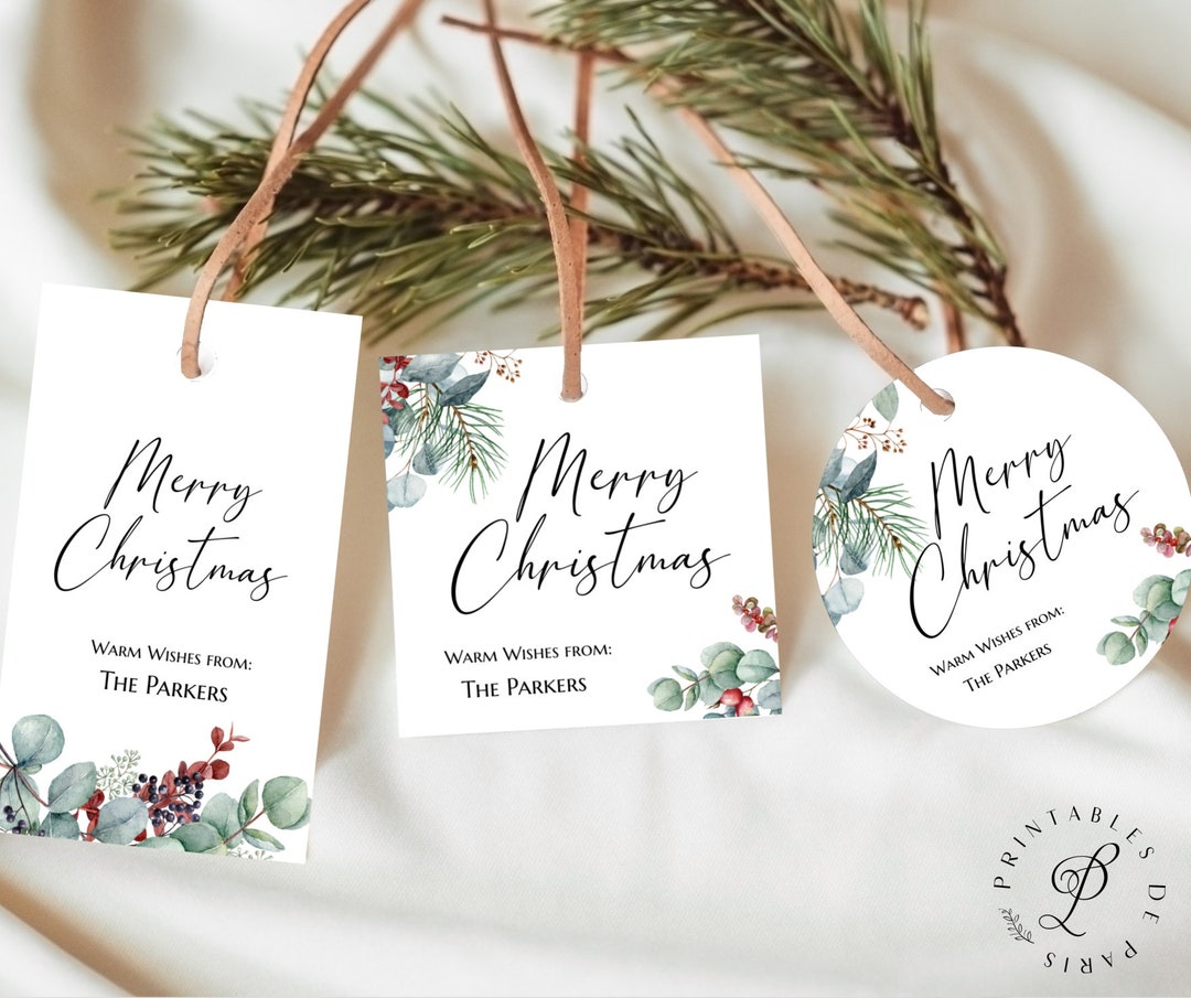 Editable Christmas Tag Bundle Custom Christmas Gift Tag - Etsy Canada