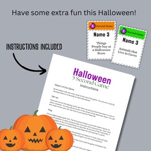 Halloween 5 Second Game, Halloween Party Game, Halloween Family Game ...