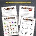 Printable Camping Games With Answer Sheets, Camping Activities, Camping ...
