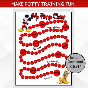Mickey Potty Training Chart, Printable Mickey Mouse Potty Training ...