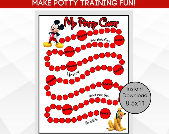Editable Canva Potty Chart Potty Training Chart Custom Boys Chart ...