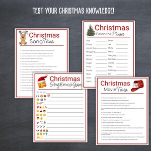 Christmas Game Bundle, Christmas Party Printable Game, Christmas Party ...