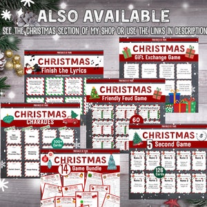 Christmas Game Bundle, Christmas Party Printable Game, Christmas Party ...