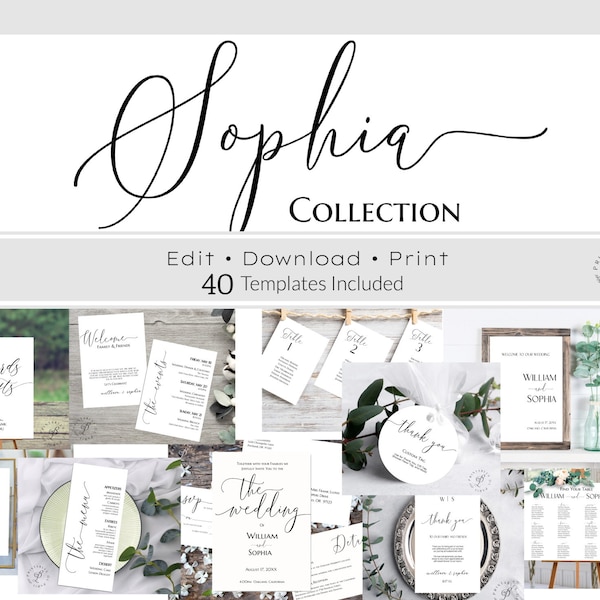 Sophia Wedding Invitation - Etsy