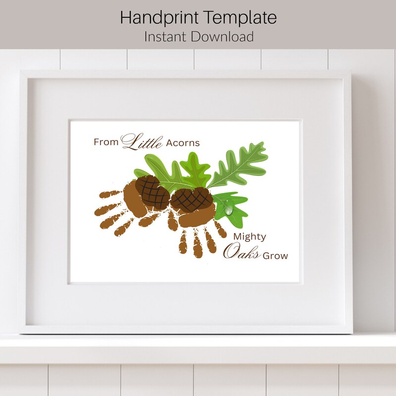 Acorn Handprint - Etsy