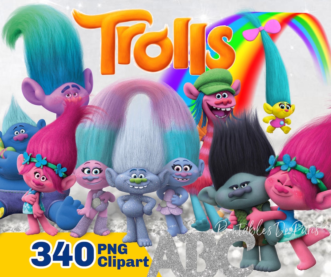 Trolls PNG, Trolls Clipart Bundle, Trolls PNG Instant Digital Download ...
