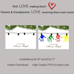 Christmas Handprint Bundle, Printable Handprint Craft, Christmas ...