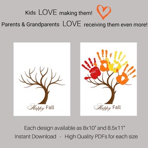 Fall Handprint Bundle, Printable Handprint Craft, Thanksgiving ...