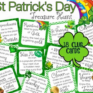 St Patrick's Day Scavenger Hunt St Patricks Treasure Hunt - Etsy