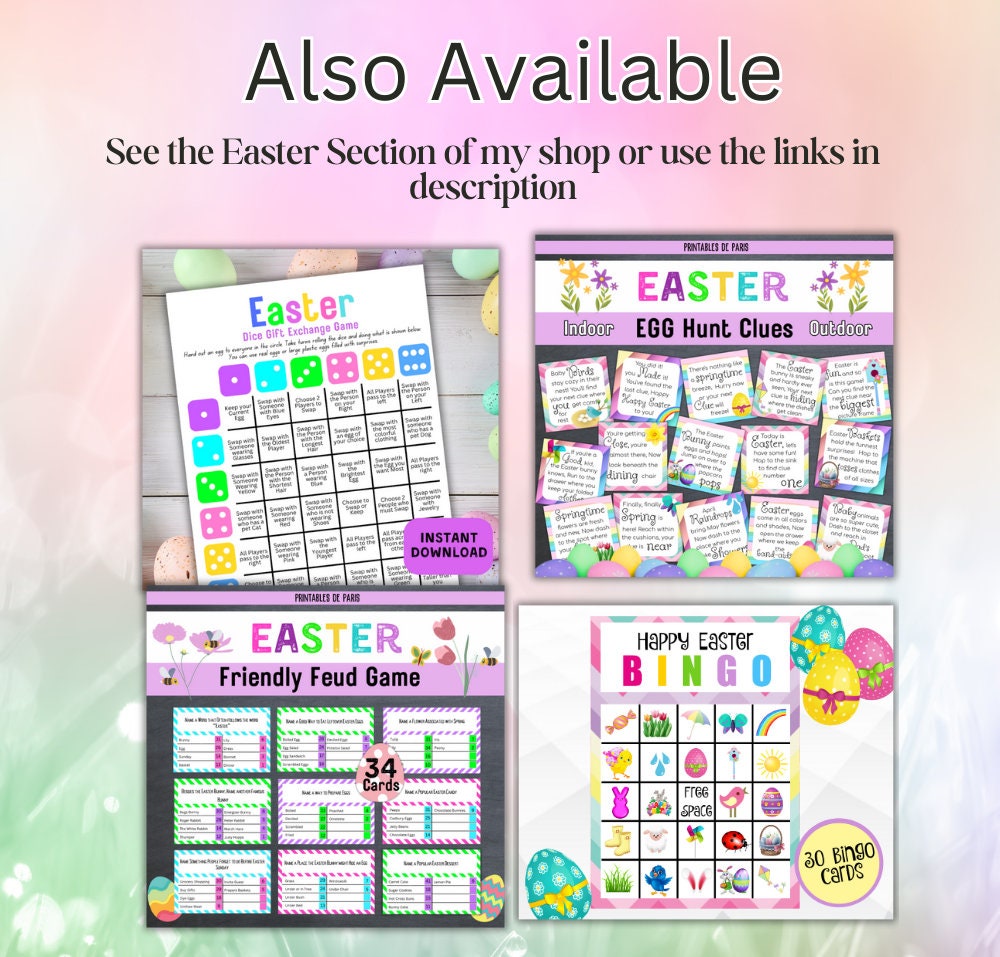 Easter Jeopardy Game, Easter Trivia Party Game, Printable Game, Easter ...