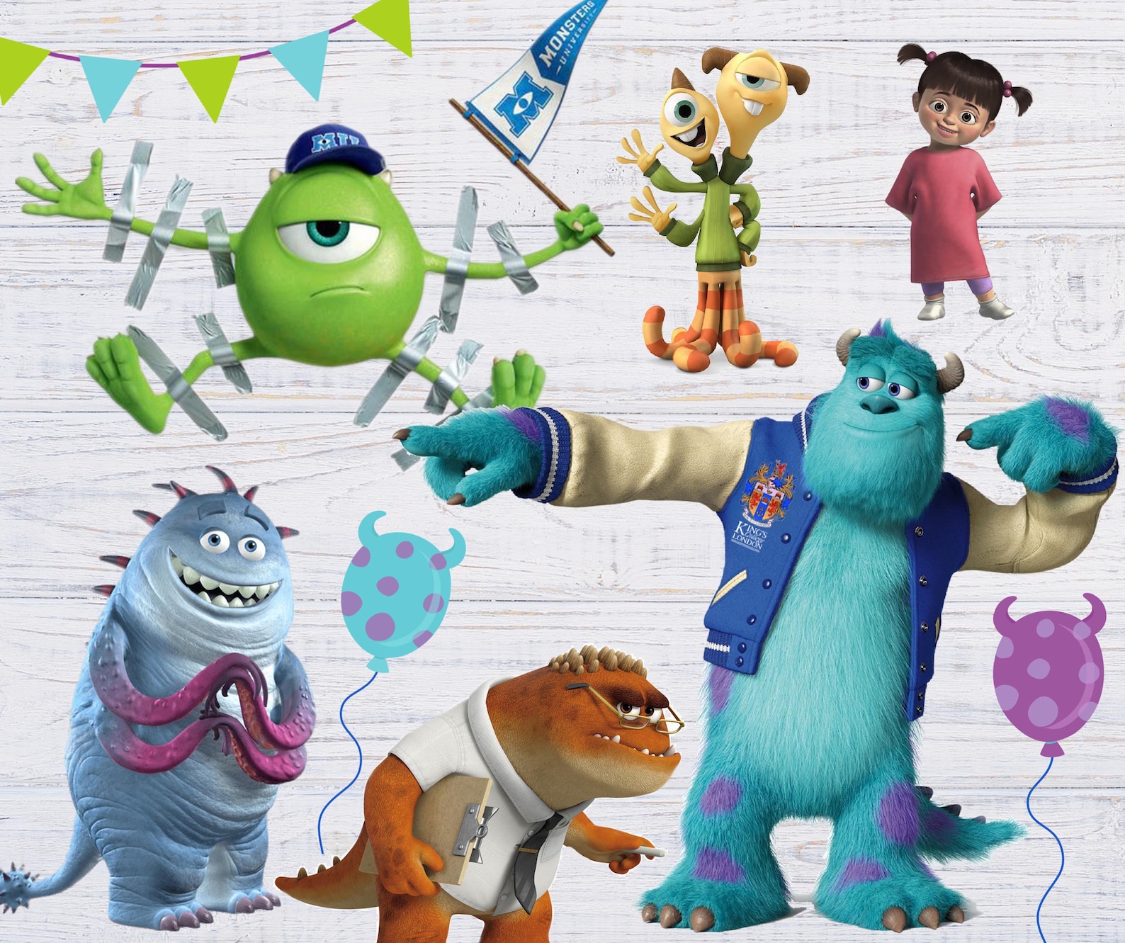 Monsters Inc PNG, Monsters Clipart Bundle, Monsters Inc SVG PNG Instant ...