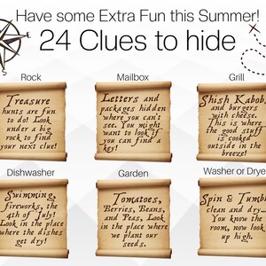 Outdoor Indoor Treasure Hunt, Backyard Treasure Hunt Game, Summer ...
