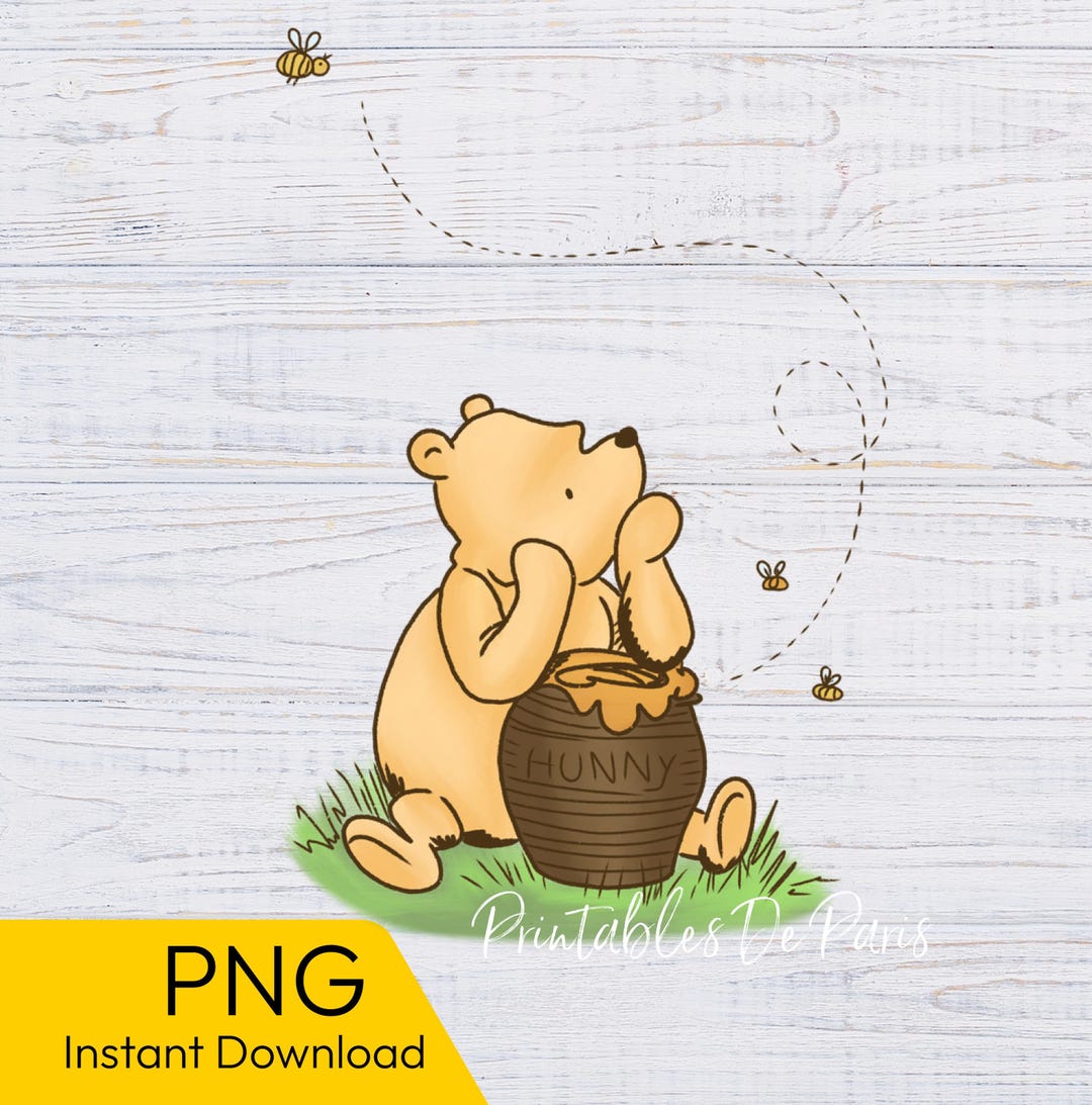 Classic Pooh PNG, Winnie the Pooh Png for Shirt, Pooh Clipart Digital ...