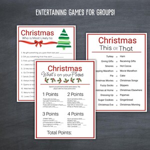Christmas Game Bundle, Christmas Party Printable Game, Christmas Party ...