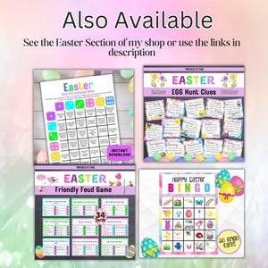 Easter Bingo, Easter Printable Bingo Cards, Easter Party Classroom Game ...