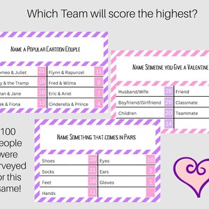 Valentine's Day Friendly Feud Game, Valentine's Party Game, Printable ...