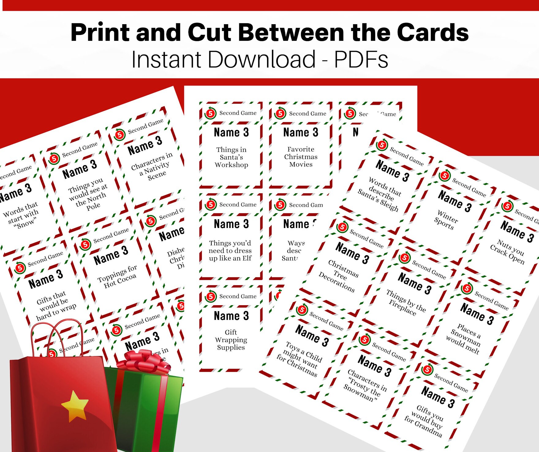 Christmas 5 Second Game, Christmas Party Game, Christmas Family Fun ...