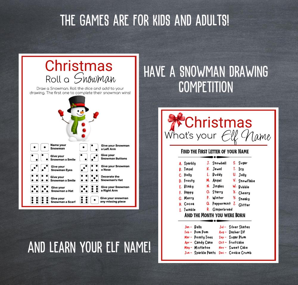 Christmas Game Bundle, Christmas Party Printable Game, Christmas Party ...