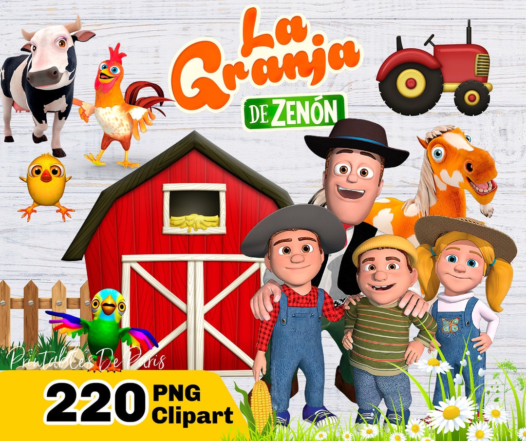 Zenon Characters PNG Clipart Bundle, Farm Animals PNG Clipart, Instant ...