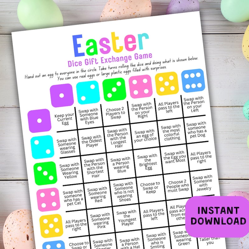 Easter Dice Games - Etsy