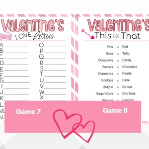 Valentine's Day Printable Games, Valentine's Game Bundle, Valentine's ...
