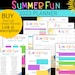 Printable Kids Checklist, Editable Summer Chore Chart, Printable Summer ...