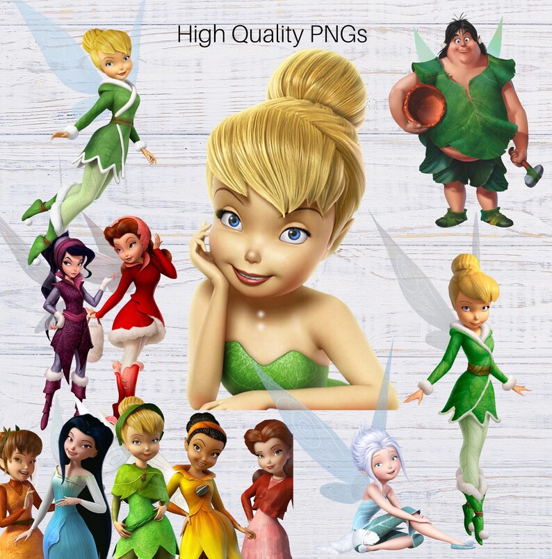 Tinkerbell SVG PNG Clipart Bundle, Tinkerbell Svg, Tinkerbell Paper ...