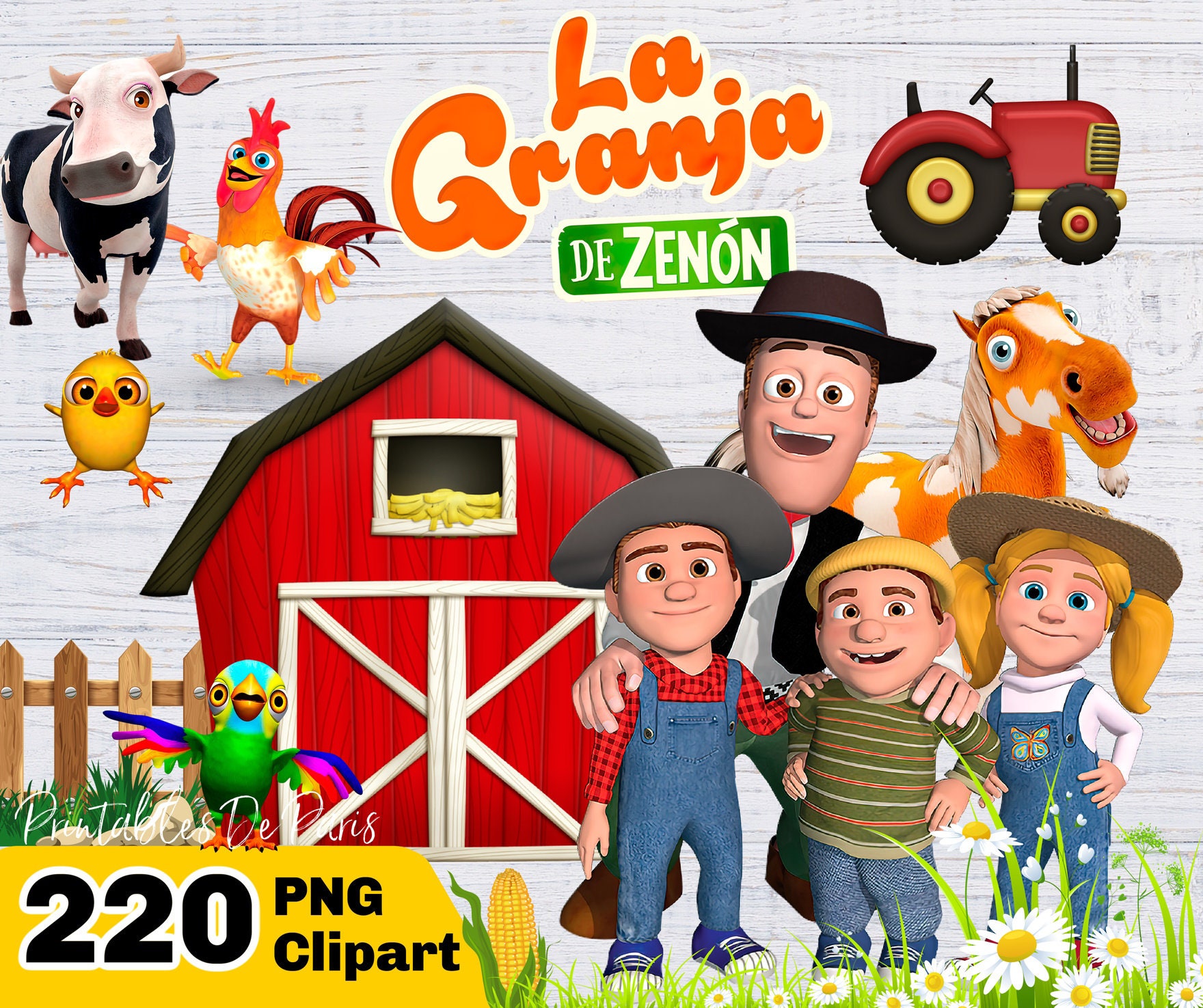 Zenon Characters PNG Clipart Bundle Farm Animals PNG Clipart - Etsy Canada