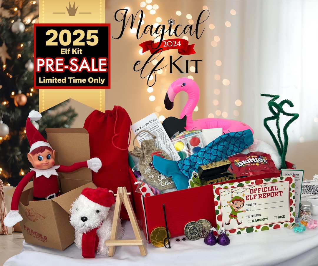 PRESALE 2025 Elf Kit With Unique Props, Personalized Arrival Letter, 24 ...