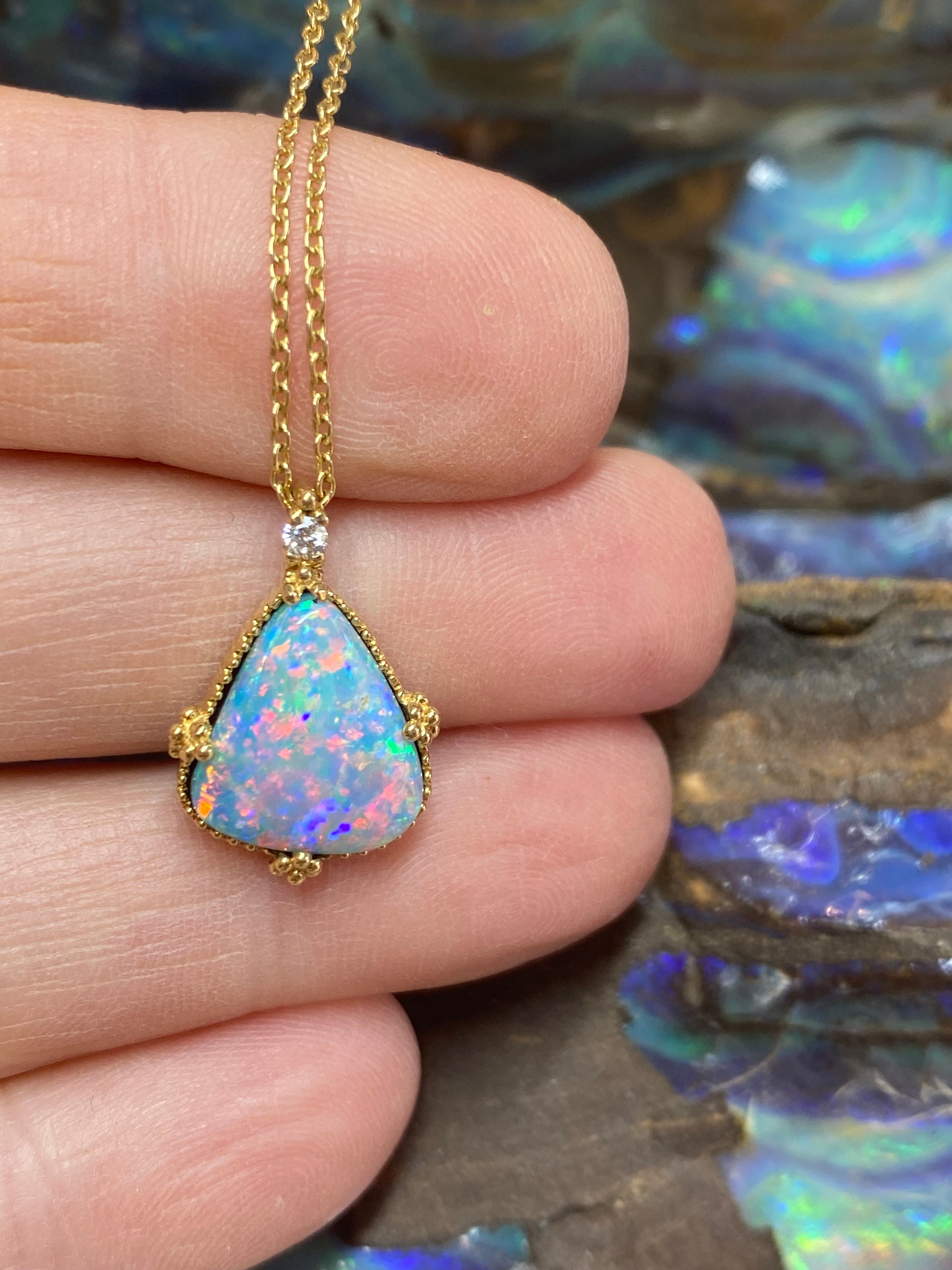 Stunning Opal Pendant - Etsy