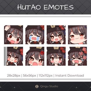 Genshin Impact Hutao Emotes Panic Cry Wave Smug Lurk Angry Think Laugh ...