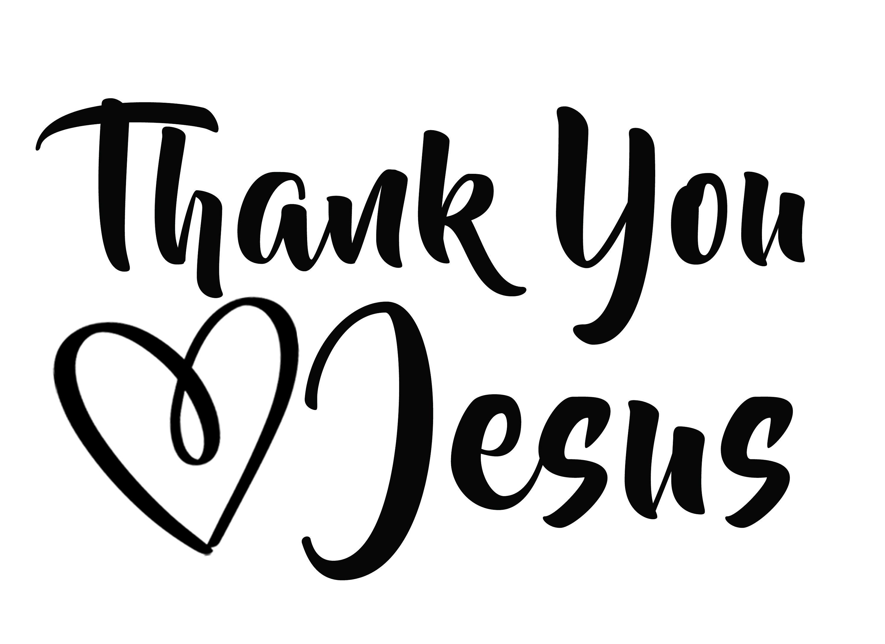 Thank You Jesus Digital File | SVG, PNG, JPG Files| Christian Digital ...