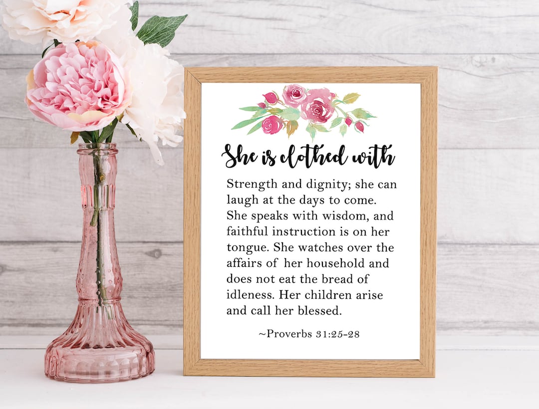 Proverbs 31 Digital Print | Bible Verse Wall Art | Printable Wall Art ...