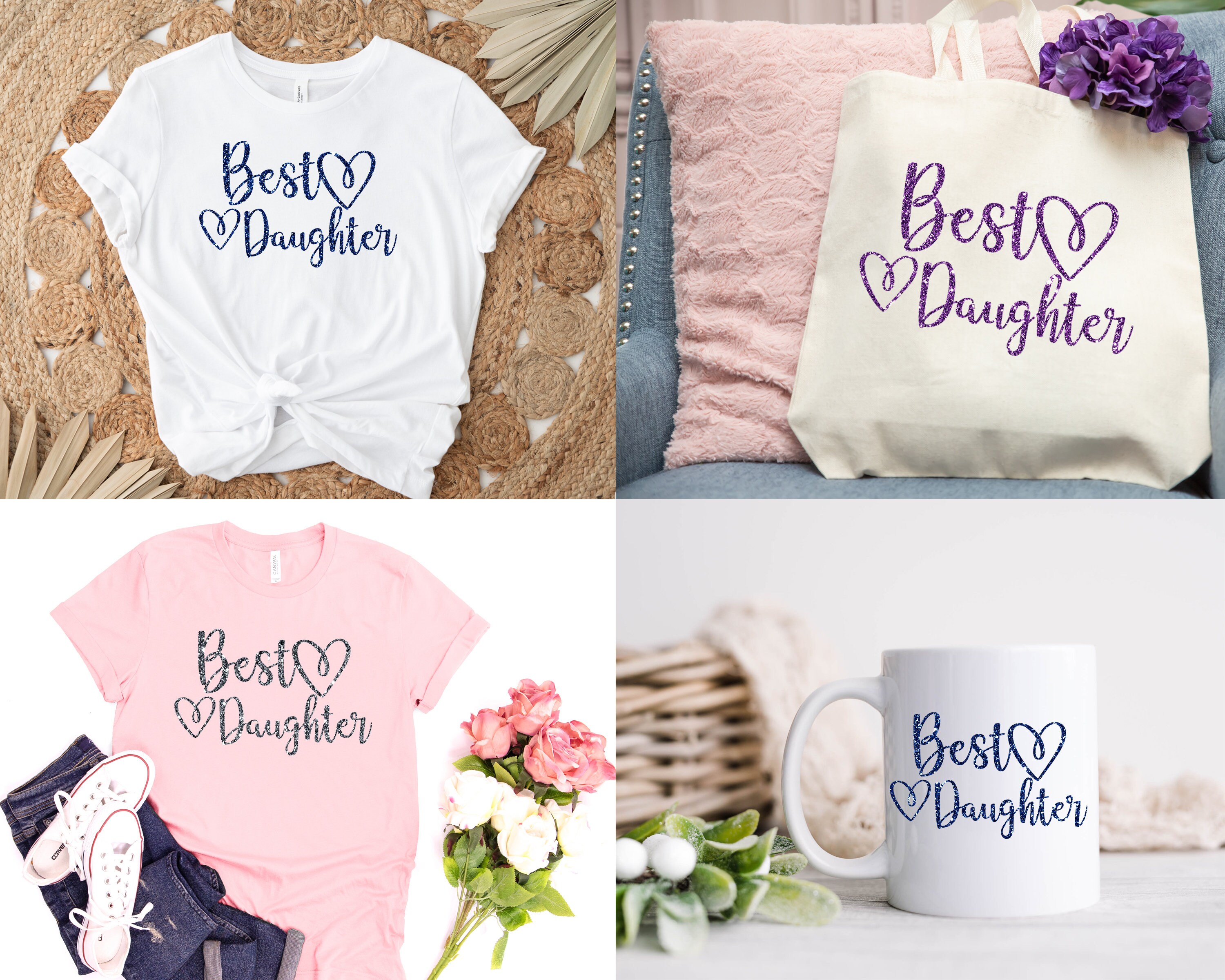 Best Daughter Digital File SVG PNG Jpg PDF Files Easy to - Etsy