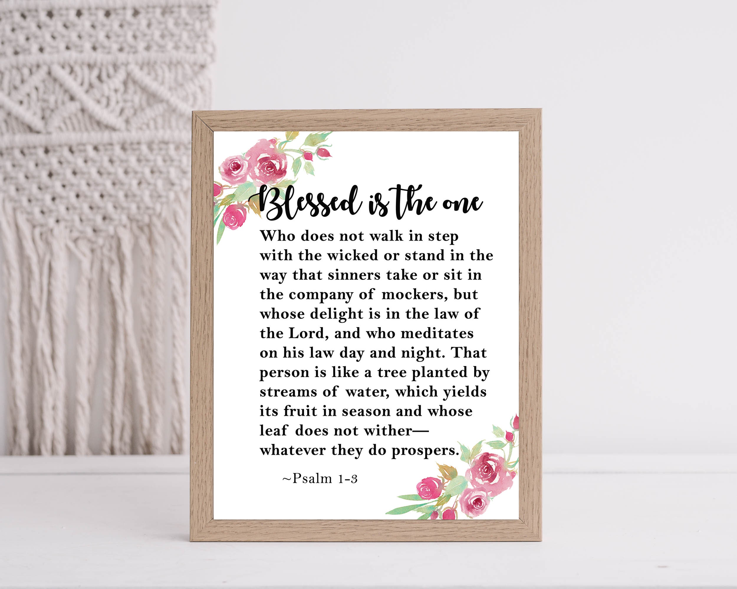 Psalm 1 Digital Print | Bible Verse Wall Art | Printable Wall Art ...