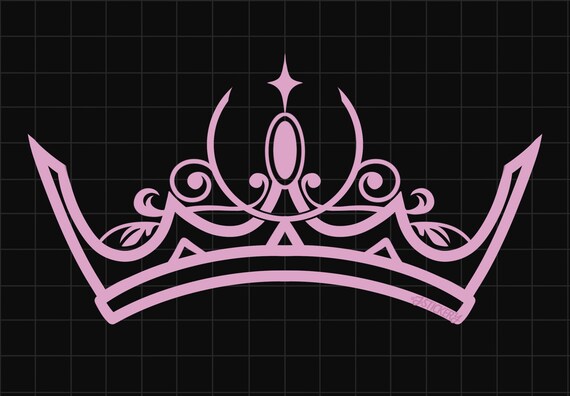 Pink Crown Black Background