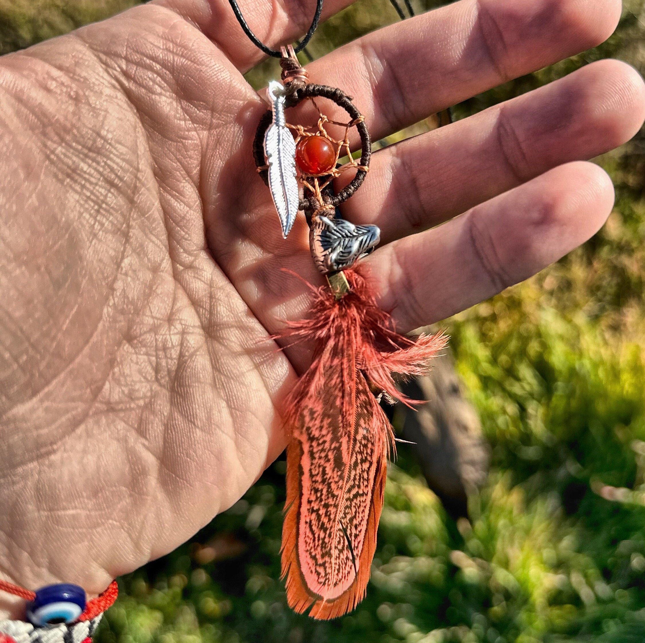 Cherokee Dreamcatcher Charm Necklace Native American Jewelry Talisman ...
