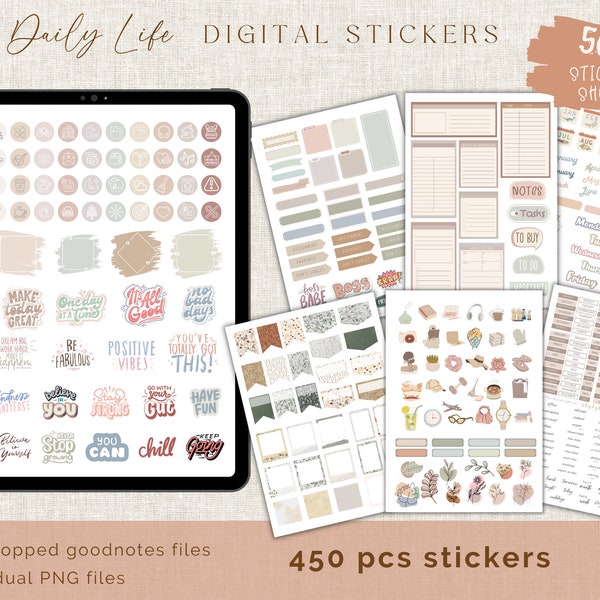 Neutral Stickers - Etsy