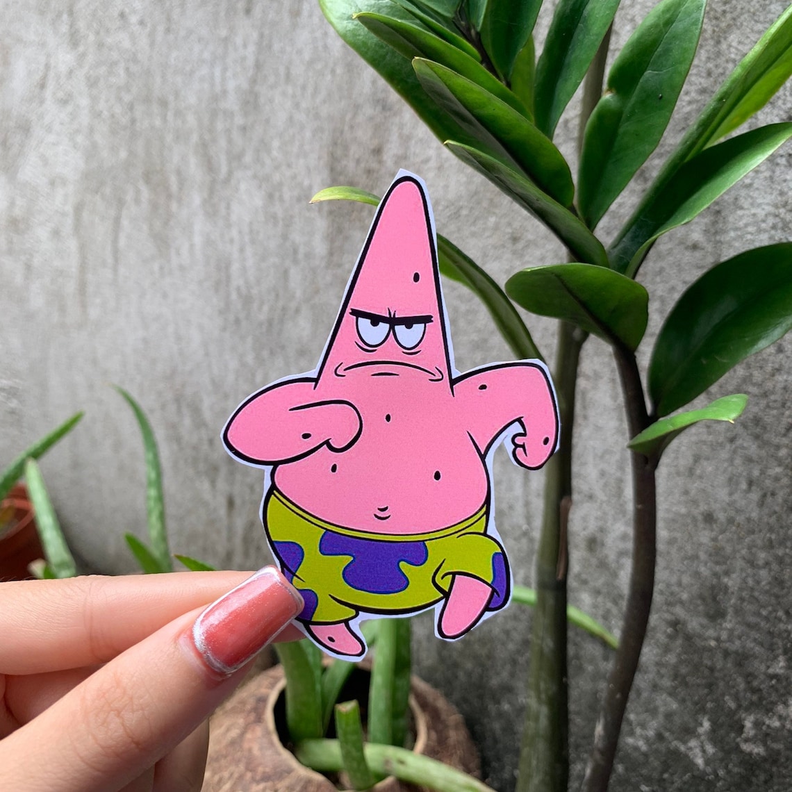 Patrick Star Sticker sticker Cute Sticker Funny Vinyl - Etsy